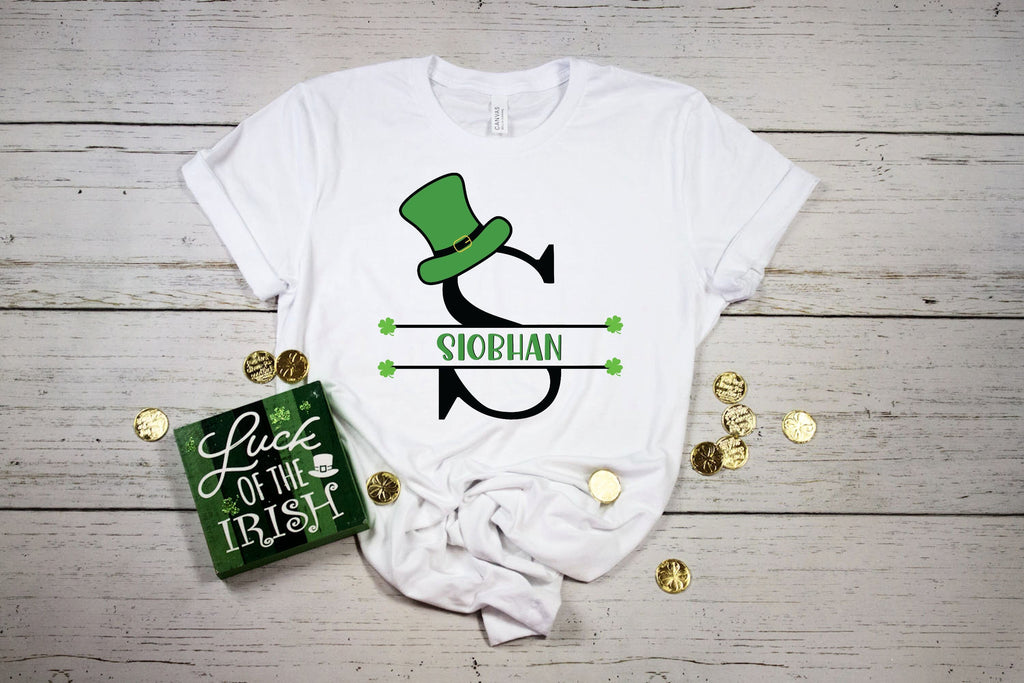 St. Patrick's Day Monogram Set | 26 Split Letters A-Z - So Fontsy