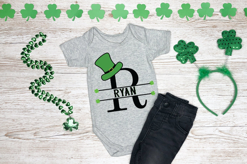 St. Patrick's Day Monogram Set | 26 Split Letters A-Z - So Fontsy