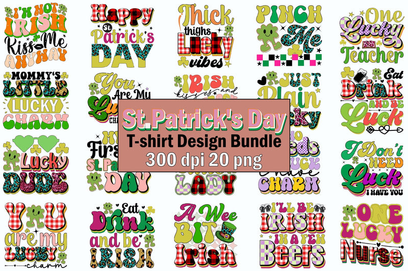 St .Patricks Day Tshirt Bundle - So Fontsy