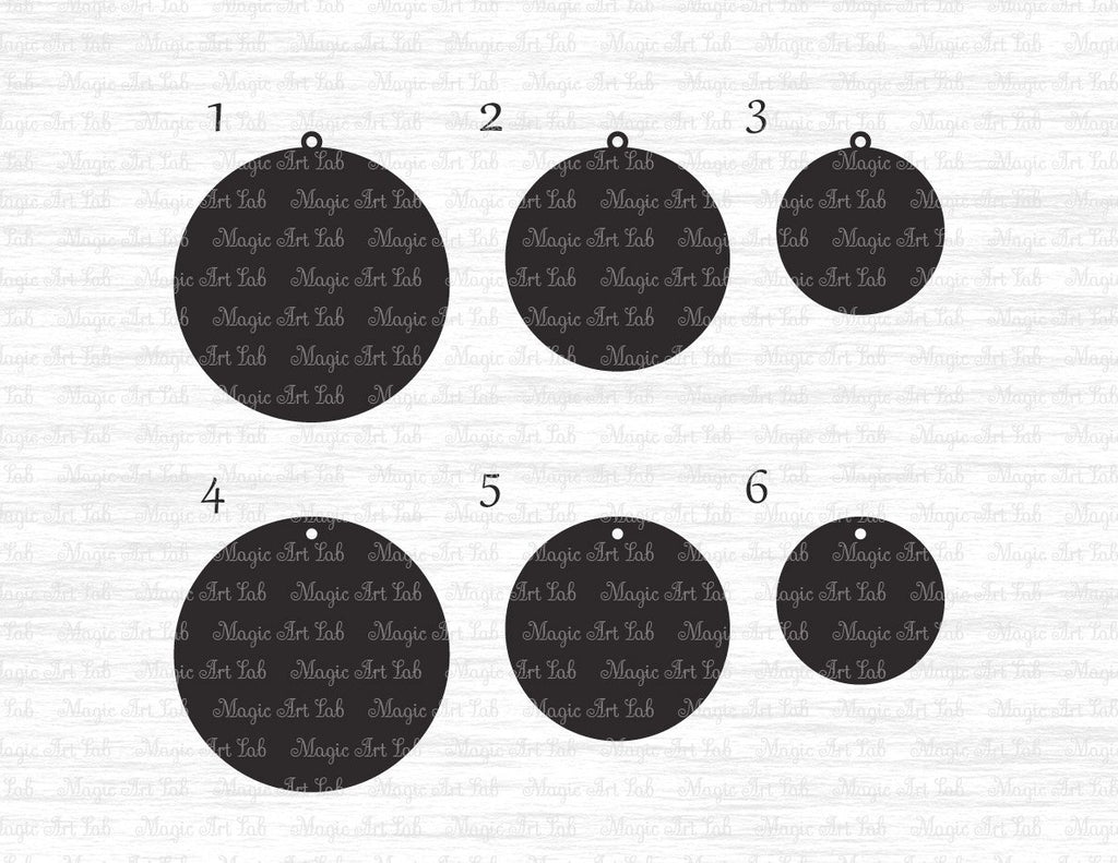 Stacked circle earrings cut files - So Fontsy
