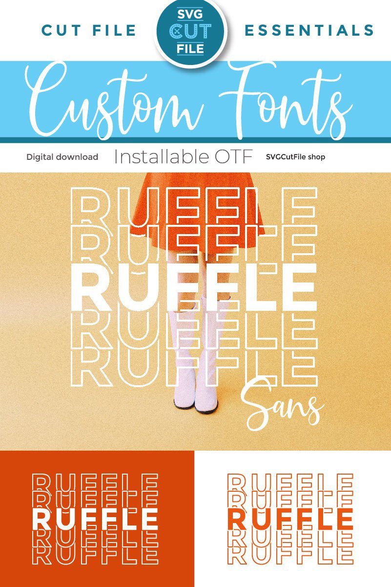 Stacked font, mirror font, stacked letters, cricut otf, stacked ...