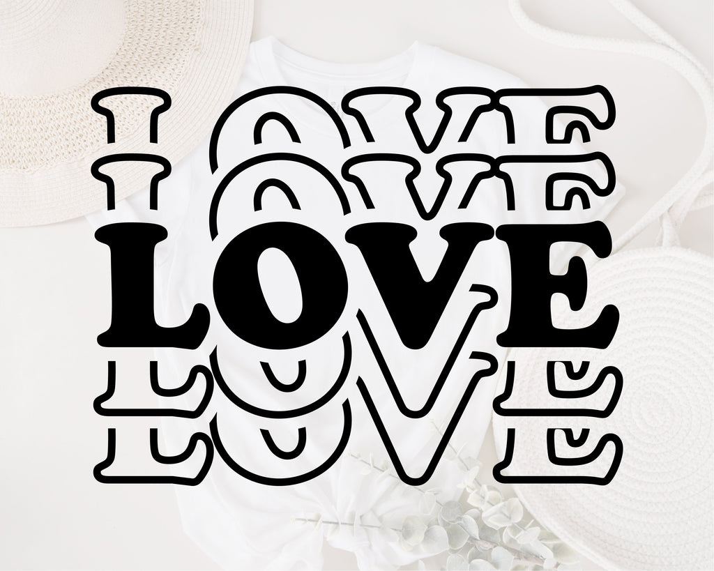 Stacked Love Svg, Valentine's Day Svg, Love Svg, love layered svg, Be ...