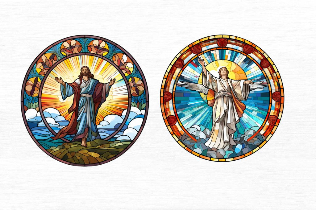 Stained Glass Christian Clipart Bundle - So Fontsy