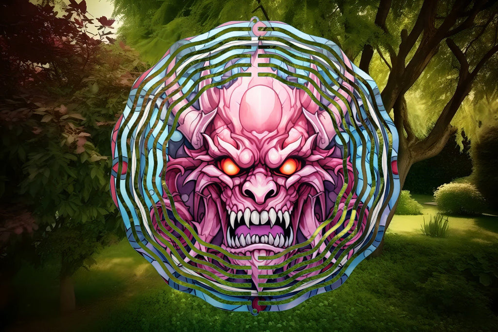 Stained Glass Halloween Monster Wind Spinner Backgrounds - So Fontsy