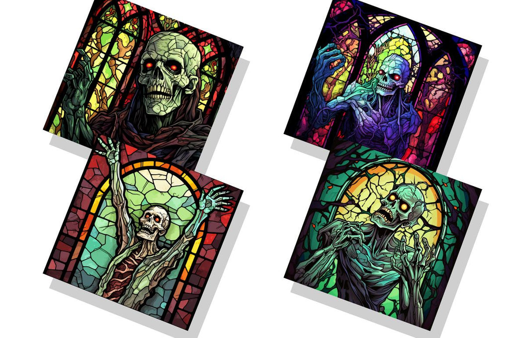 Stained Glass Spooky Zombie Bundle - So Fontsy