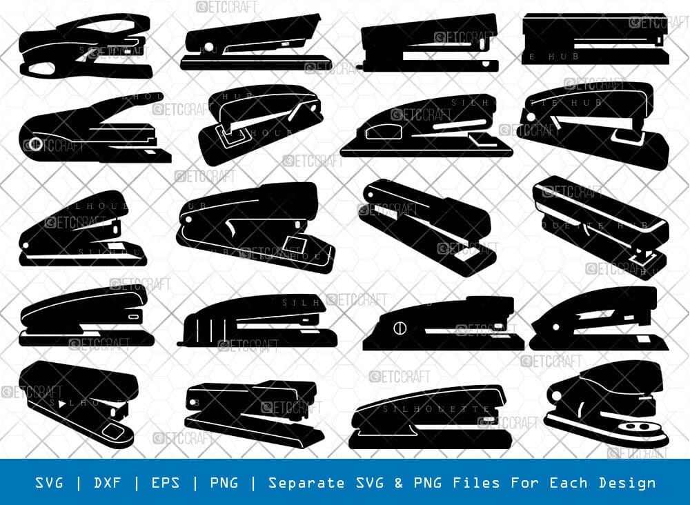 Stapler Silhouette, Stapler SVG, Office Staplers Svg, Stapler Machine ...