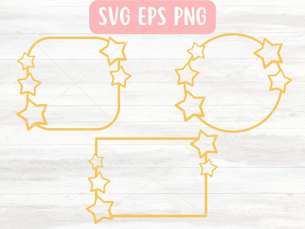Star Border Bundle SVG for Cricut or Silhouette - So Fontsy