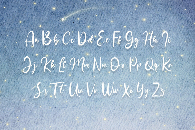 Star Lights Font (Script Fonts, Cursive Fonts, Handwriting Fonts) - So ...