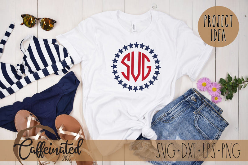 Star Monogram Frame SVG - So Fontsy