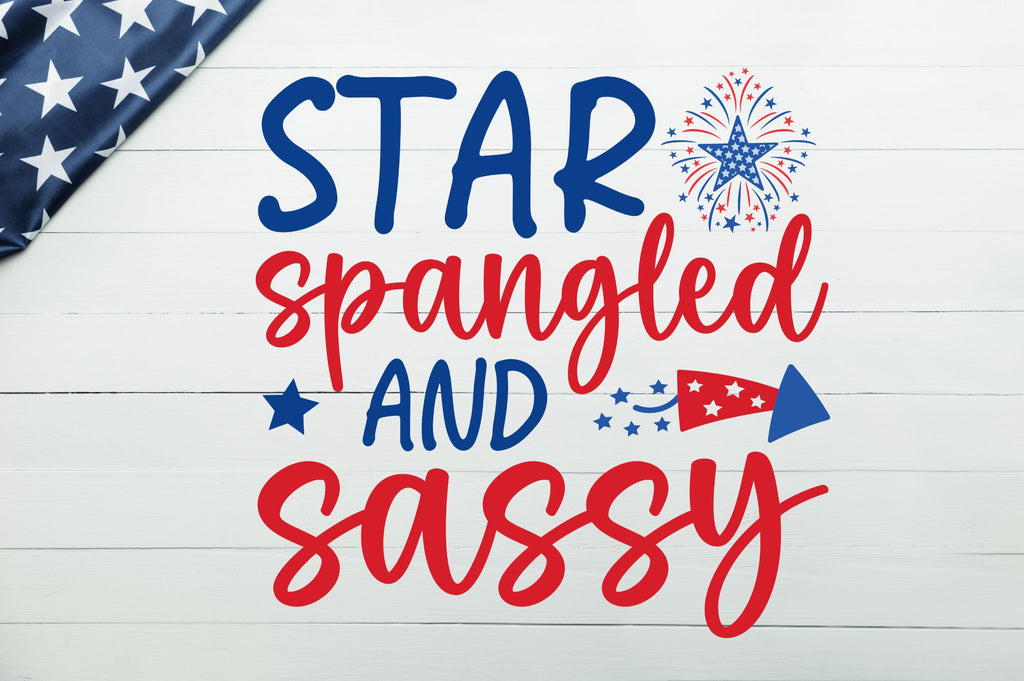 Star spangled and sassy SVG - So Fontsy