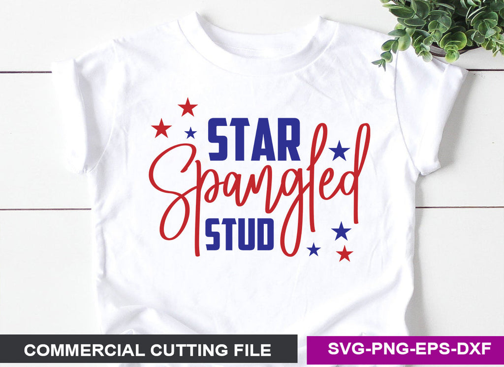 Star spangled stud SVG - So Fontsy
