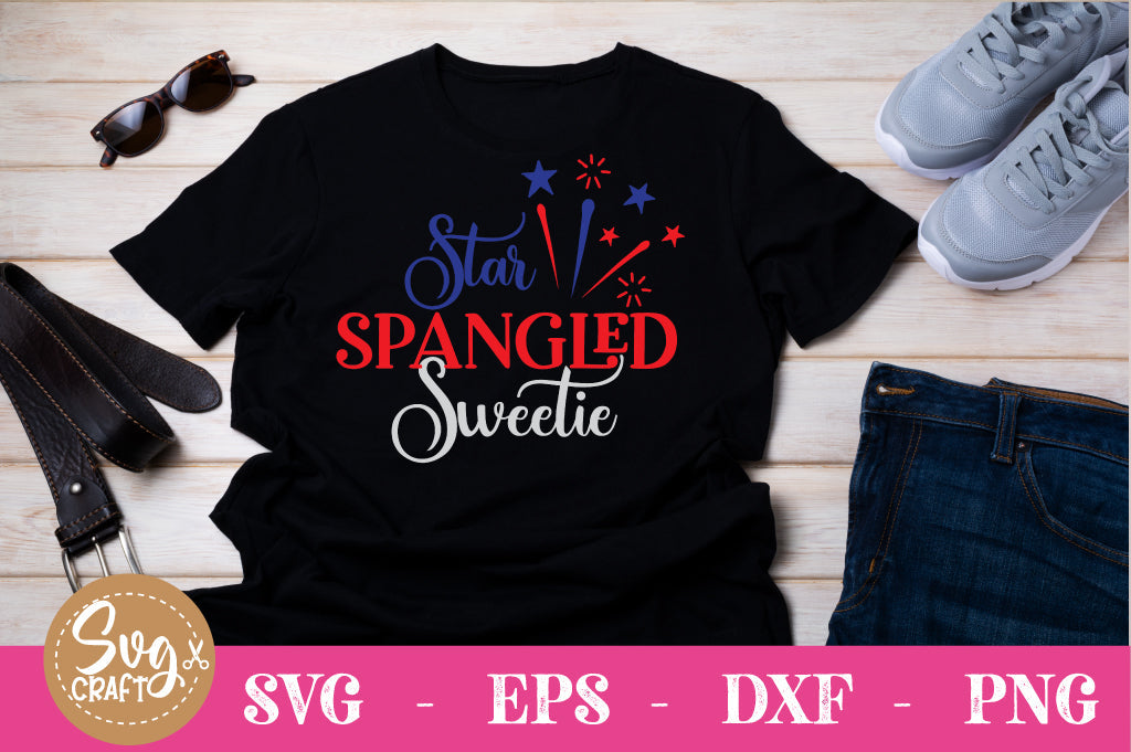 Star spangled SVG cut file - So Fontsy