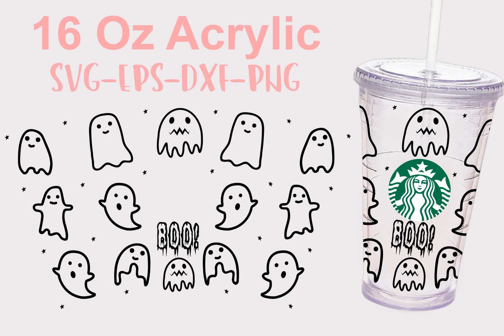 Starbucks cup svg,16 Oz Acrylic BOO! svg, Halloween Starbucks svg - So ...
