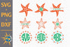 Starfish Monogram SVG, PNG, DXF Digital Files Include - So Fontsy
