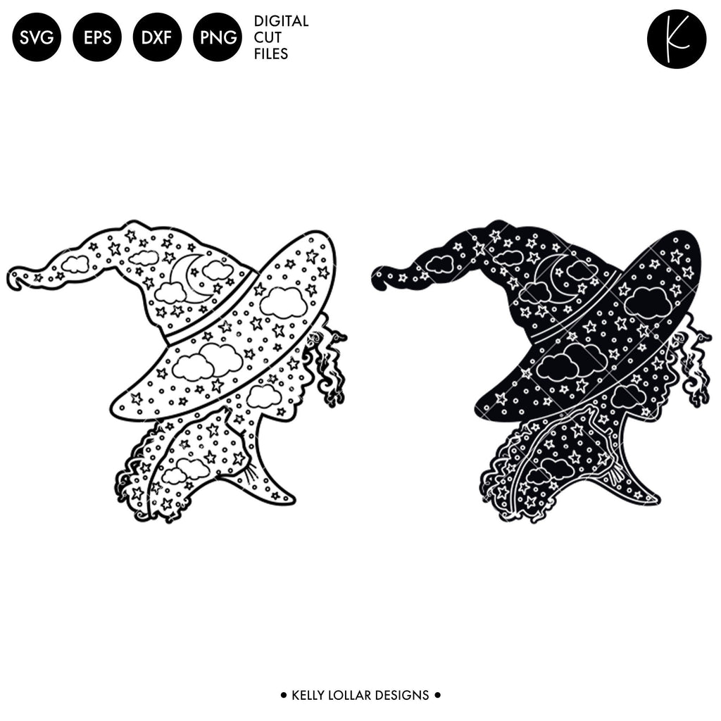 Starry Witch Silhouette - So Fontsy