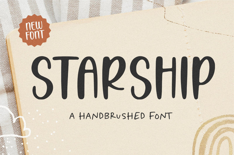 Starship Handbrushed Font - So Fontsy