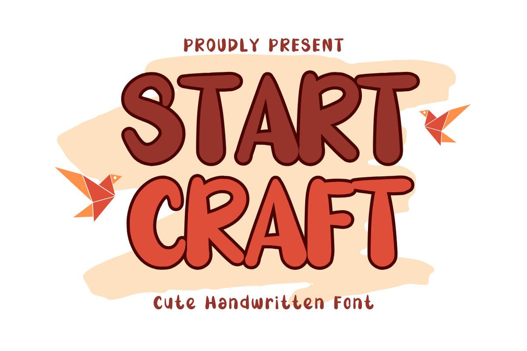 Start Craft - Cute Handwritten Font - So Fontsy