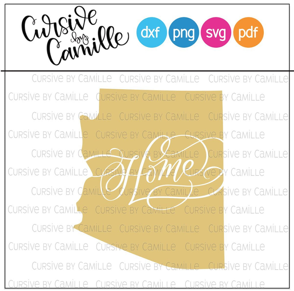 State of Arizona Home Hand Lettered Cut File - So Fontsy