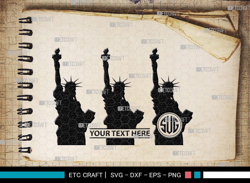 Statue Of Liberty Monogram, Statue Of Liberty Silhouette, Statue Of ...
