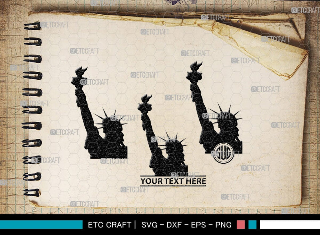 Statue Of Liberty Monogram, Statue Of Liberty Silhouette, Statue Of ...