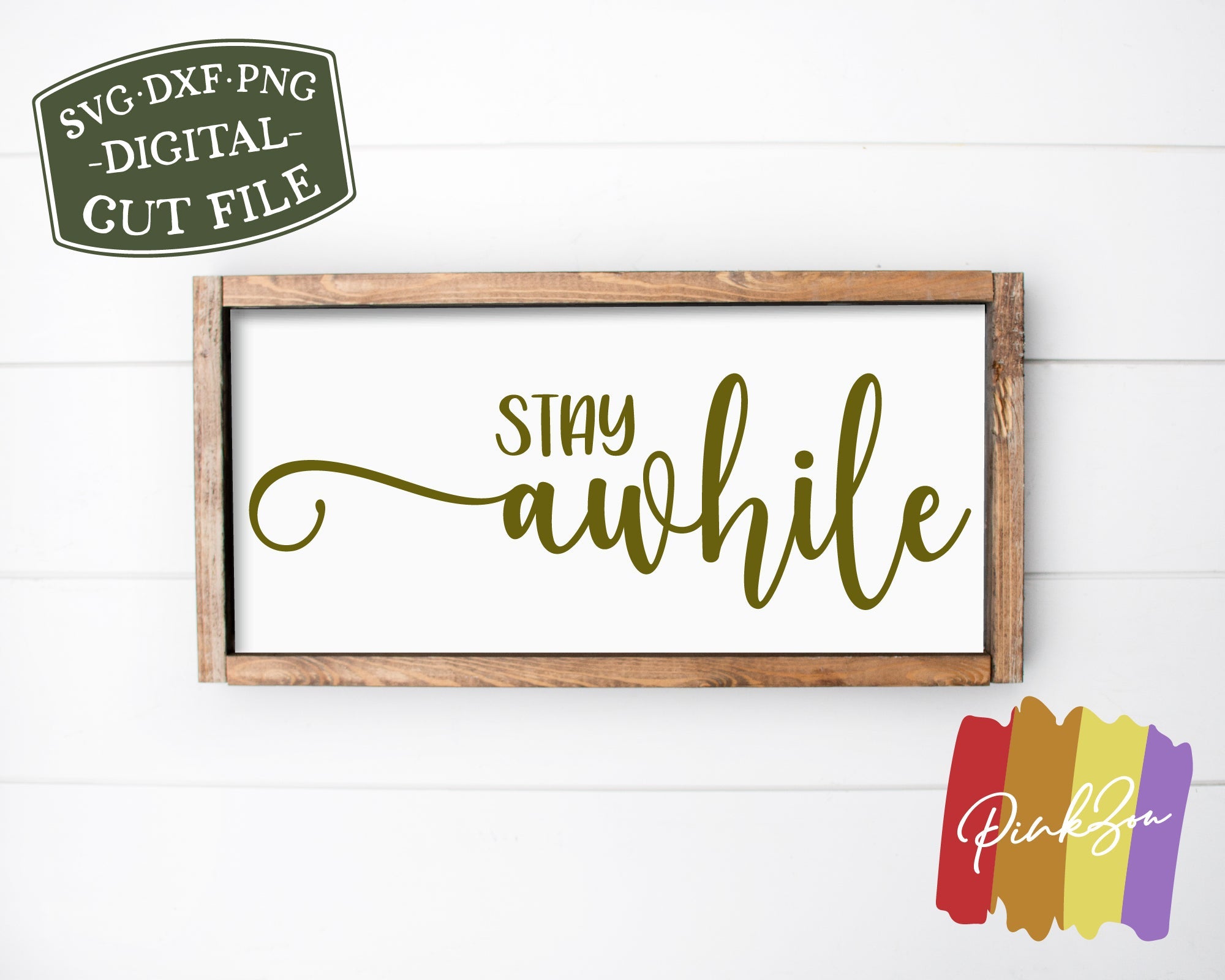 Stay Awhile SVG Files | Front Porch Svg | Farmhouse Svg | Family Svg ...