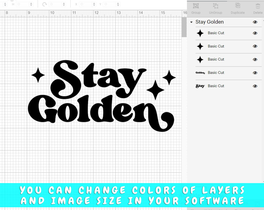 Stay Golden SVG Cut File - So Fontsy