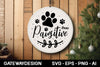 Stay Pawsitive round sign design - So Fontsy
