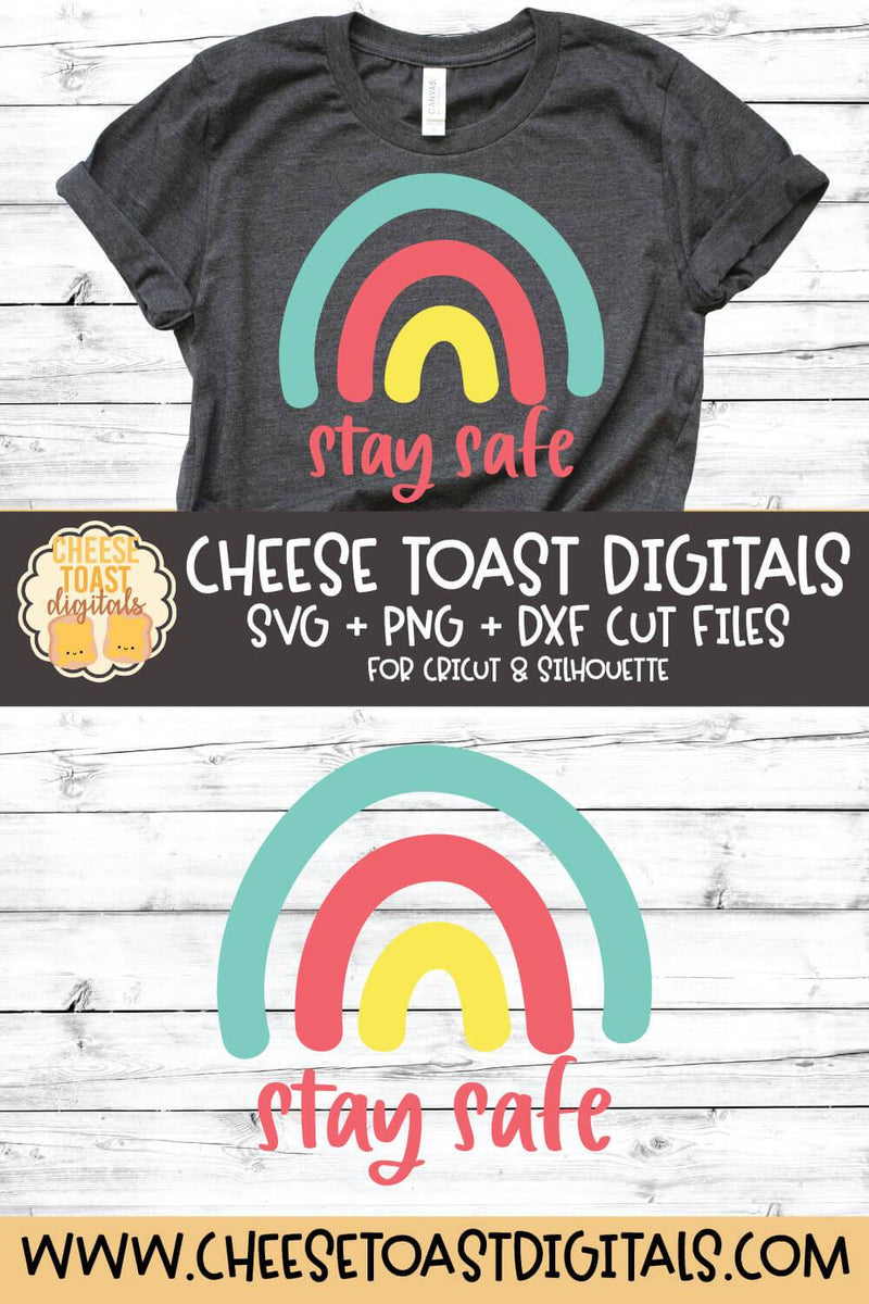 Stay Safe SVG | Rainbow - So Fontsy