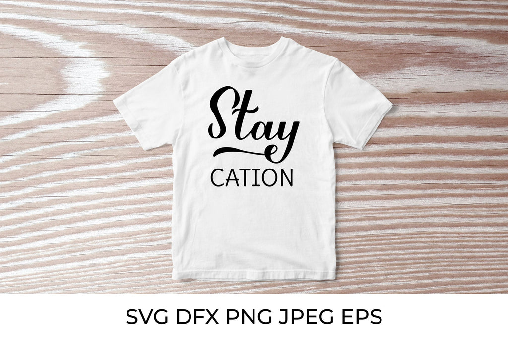 Staycation calligraphy lettering. Local tourism - So Fontsy