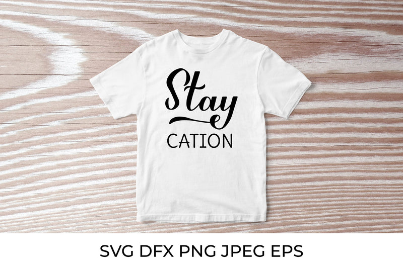 Staycation calligraphy lettering. Local tourism - So Fontsy