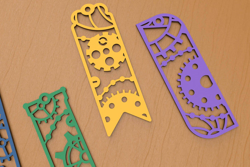 Steampunk bookmarks SVG for laser cutting or paper cutting - So Fontsy