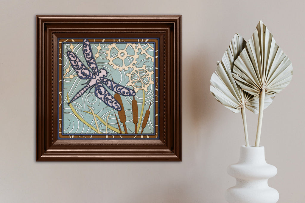 Steampunk Dragonfly and Cattails laser cut files - So Fontsy