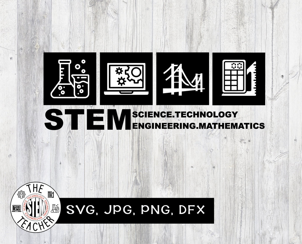 STEM SVG, dfx, png, jpg files, Science, Technology, Engineering ...
