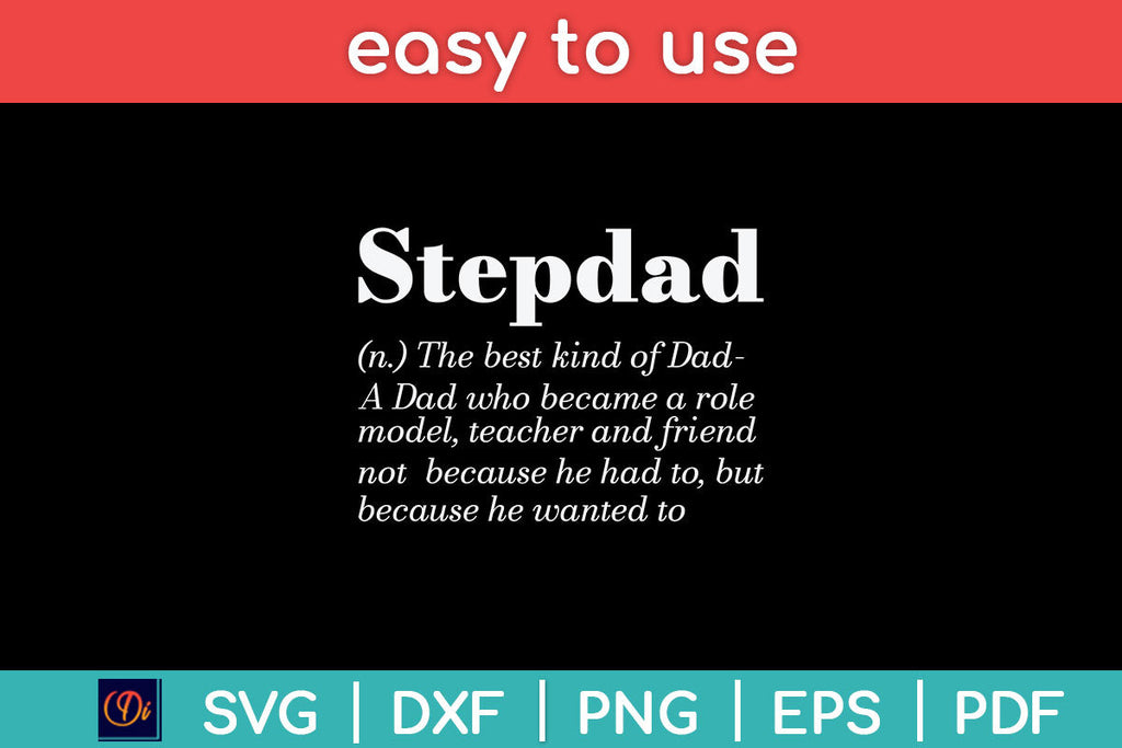 Stepdad Definition Stepfather Fathers Day Svg Cutting File - So Fontsy