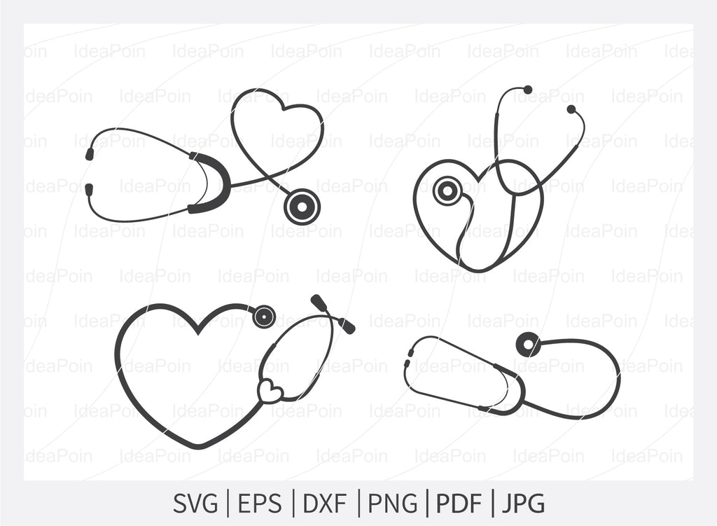 Stethoscope SVG, Nurse SVG, Stethoscope split Monogram, Stethoscope ...
