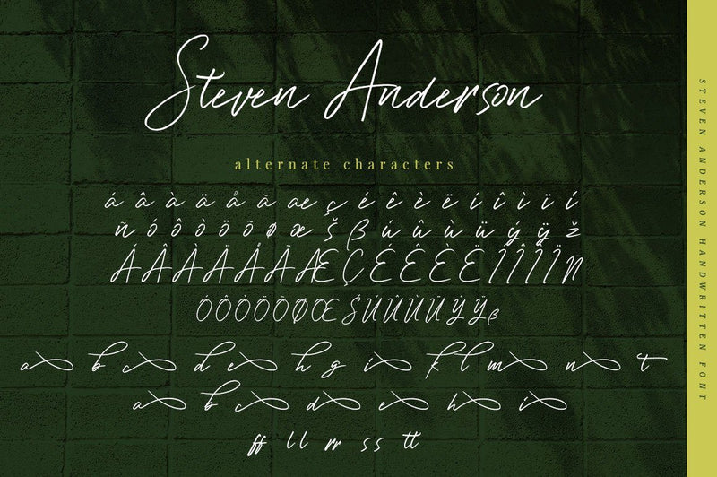 Steven Anderson - Authentic Handwriting - So Fontsy