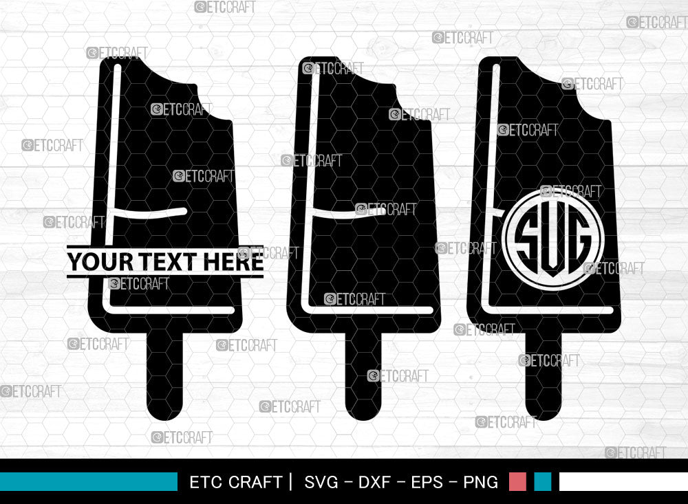 Stick Ice Cream Icons Monogram, Ice Cream Svg, Sweet Ice Cream Svg, Ice ...