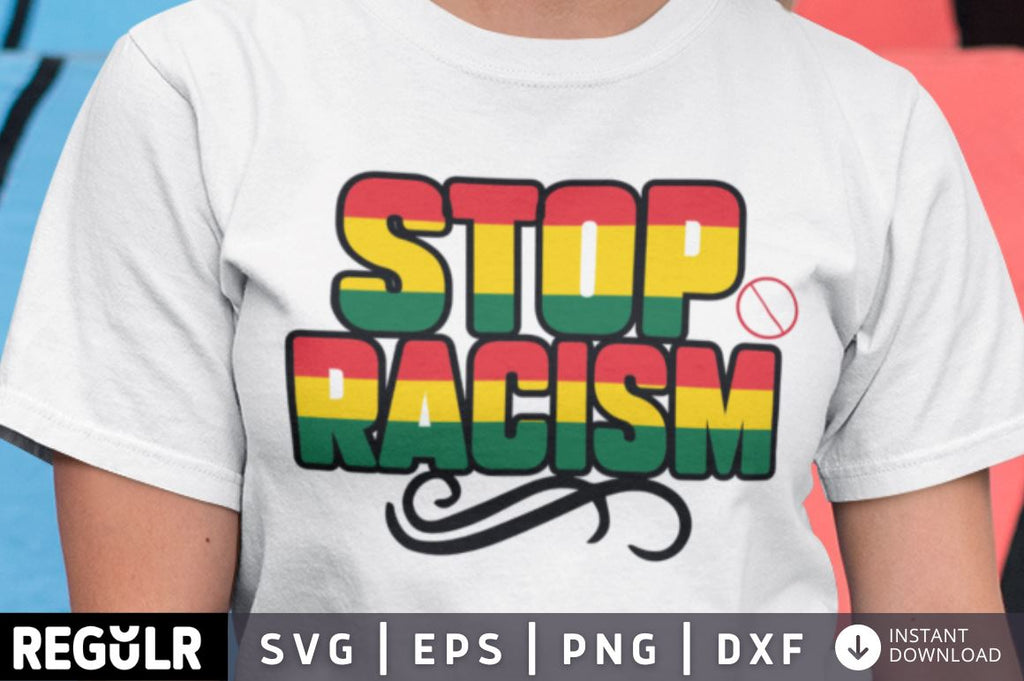 Stop racism SVG - So Fontsy
