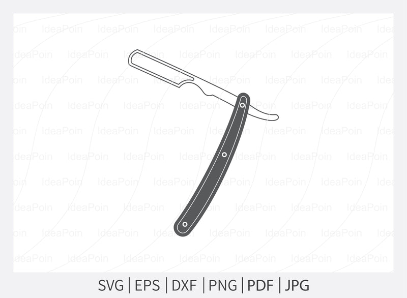 Straight Razor SVG File, Straight Razor Monogram svg, Barber Shop SVG ...