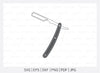 Straight Razor SVG File, Straight Razor Monogram svg, Barber Shop SVG ...