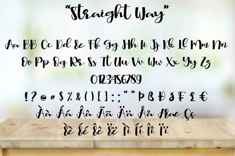 Straight Way - So Fontsy