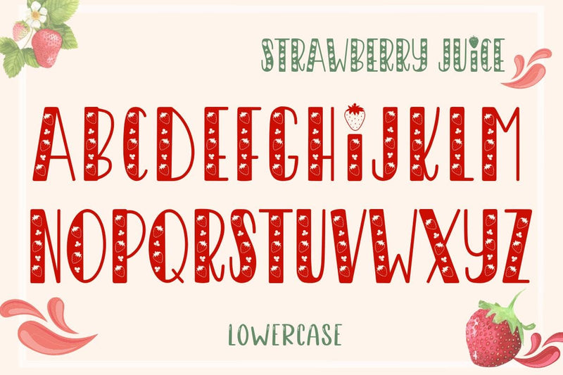 Strawberry - Cute Display Font - So Fontsy