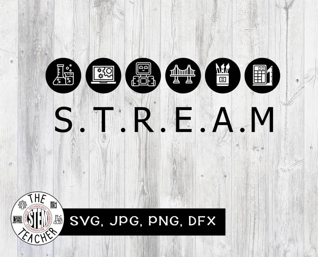 STREAM SVG, dfx, png, jpg files, Science, Technology, Robotics ...