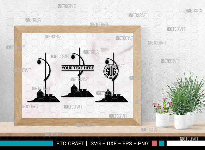 Street Lights Monogram, Street Lights Silhouette, Street Lights SVG Cut ...
