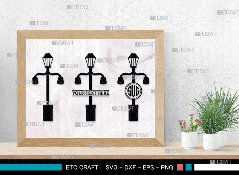 Street Lights Monogram, Street Lights Silhouette, Street Lights SVG Cut ...