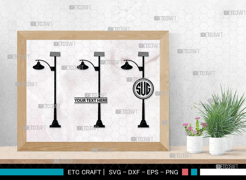 Street Lights Monogram, Street Lights Silhouette, Street Lights SVG Cut ...