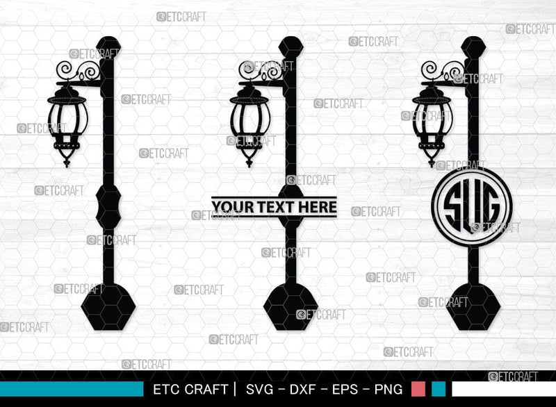 Street Lights Monogram, Street Lights Silhouette, Street Lights SVG Cut ...