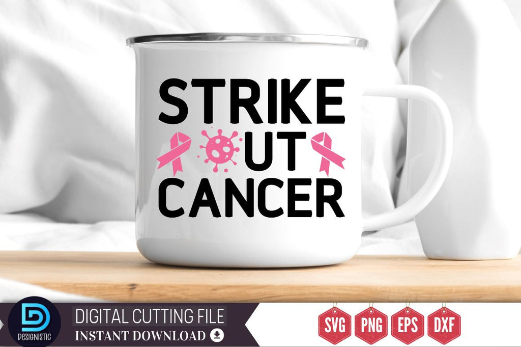 Strike out cancer SVG - So Fontsy