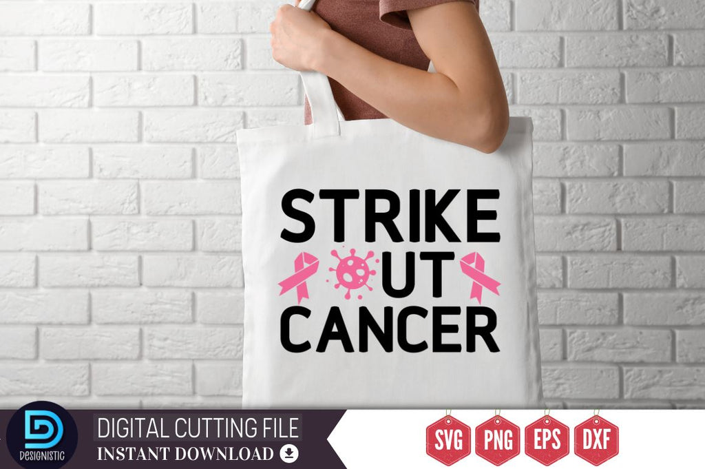Strike out cancer SVG - So Fontsy