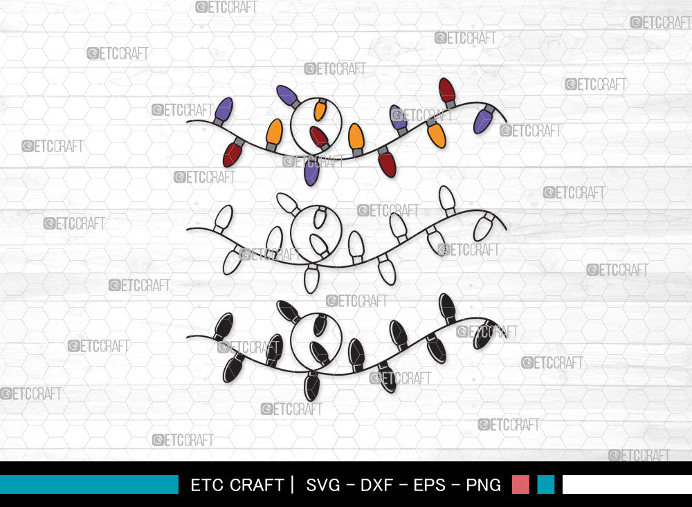 String Lights Clipart SVG | Lights Svg | Light Strand Svg | Icicle ...